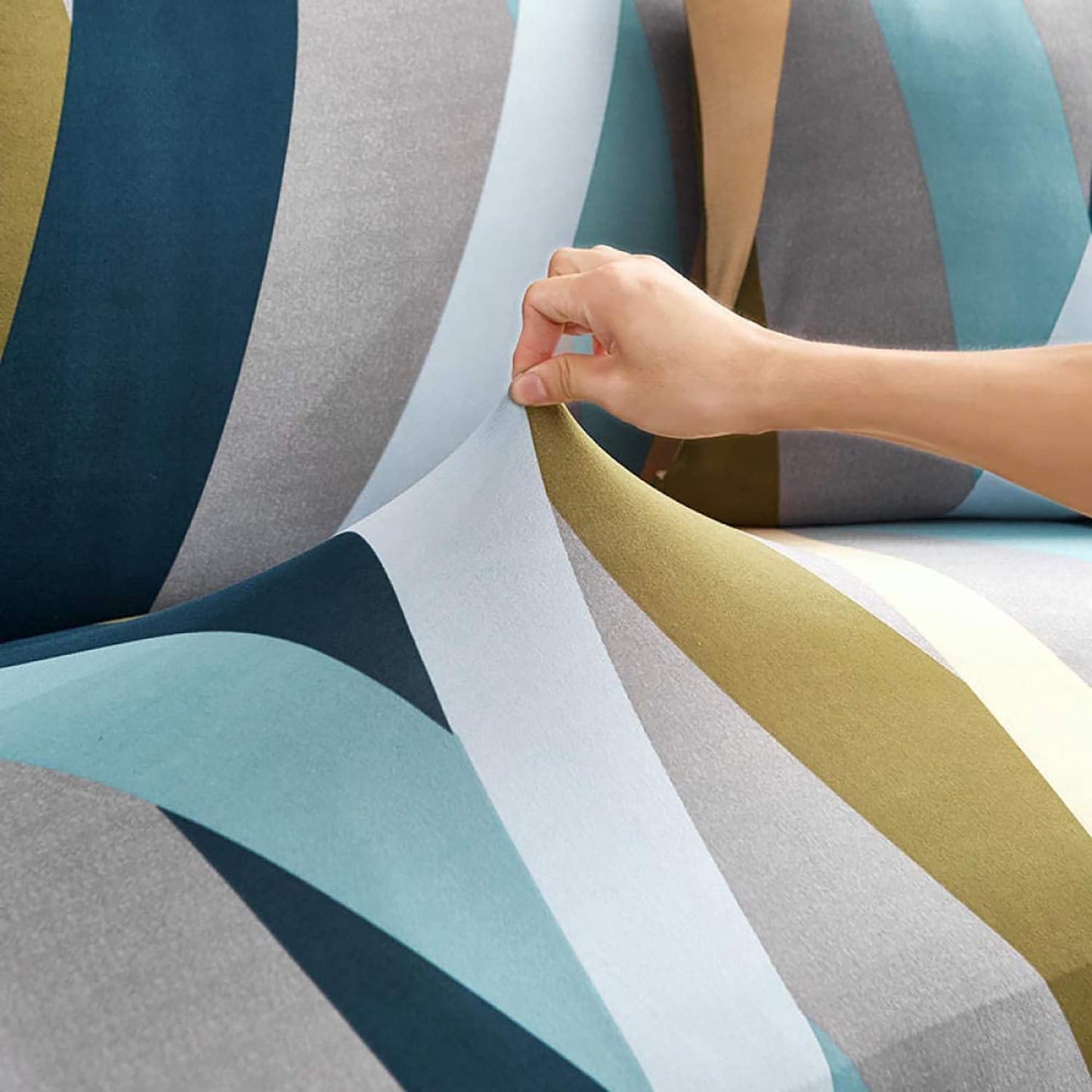 Universal Stretchable Sofa Cover-Multi Ripple – House of quirk
