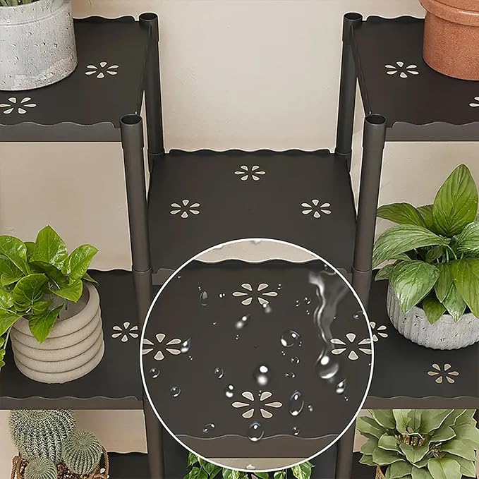 Tier Plastic Plant Stand with Wheels (Black) – House of quirk