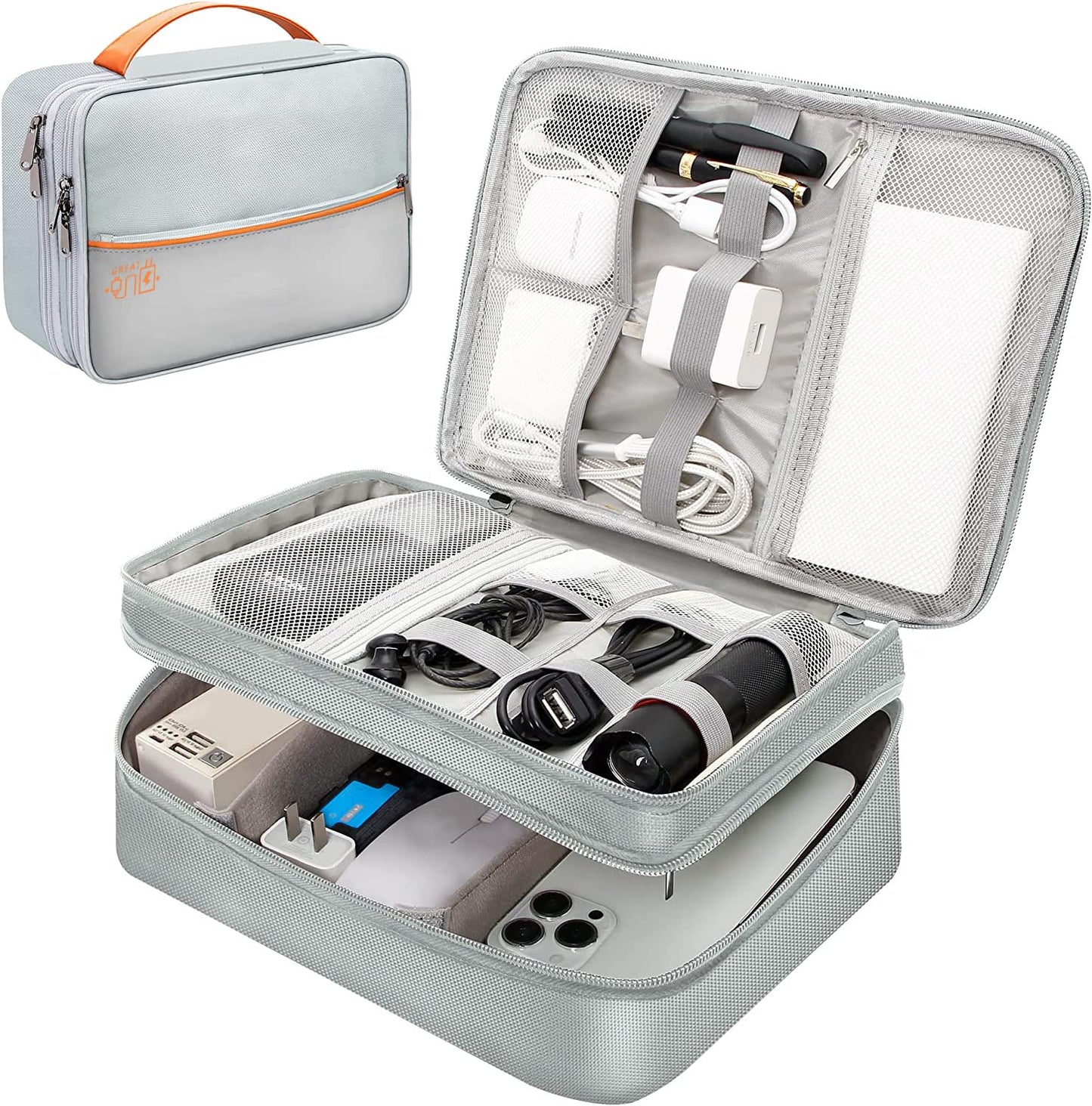 Electronics Travel Organizer Double Layer Cable – House of quirk