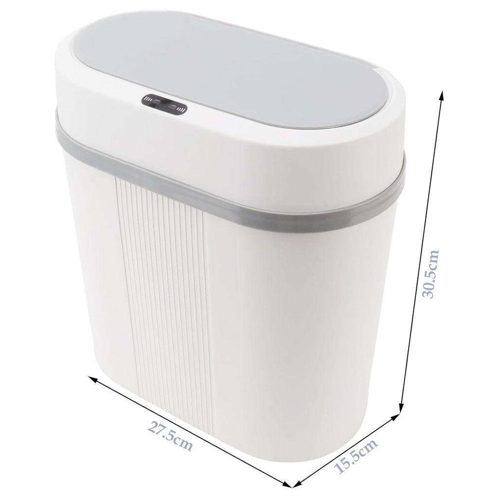 Smart Automatic Sensor Dustbin Oval shape Trash Bin White 12 Litre ...